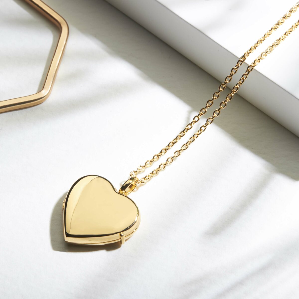Classic Gold Personalised Heart Locket | Engravers Guild