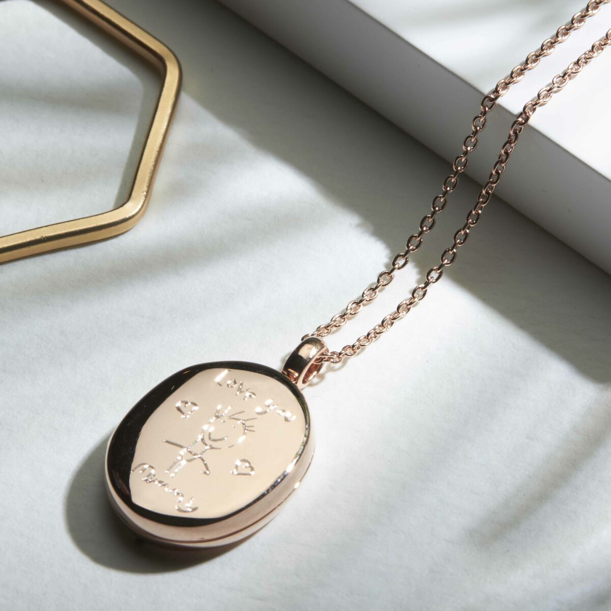 The Mummy Rose Gold Locket Engraved For Her UK | Engravers Guild