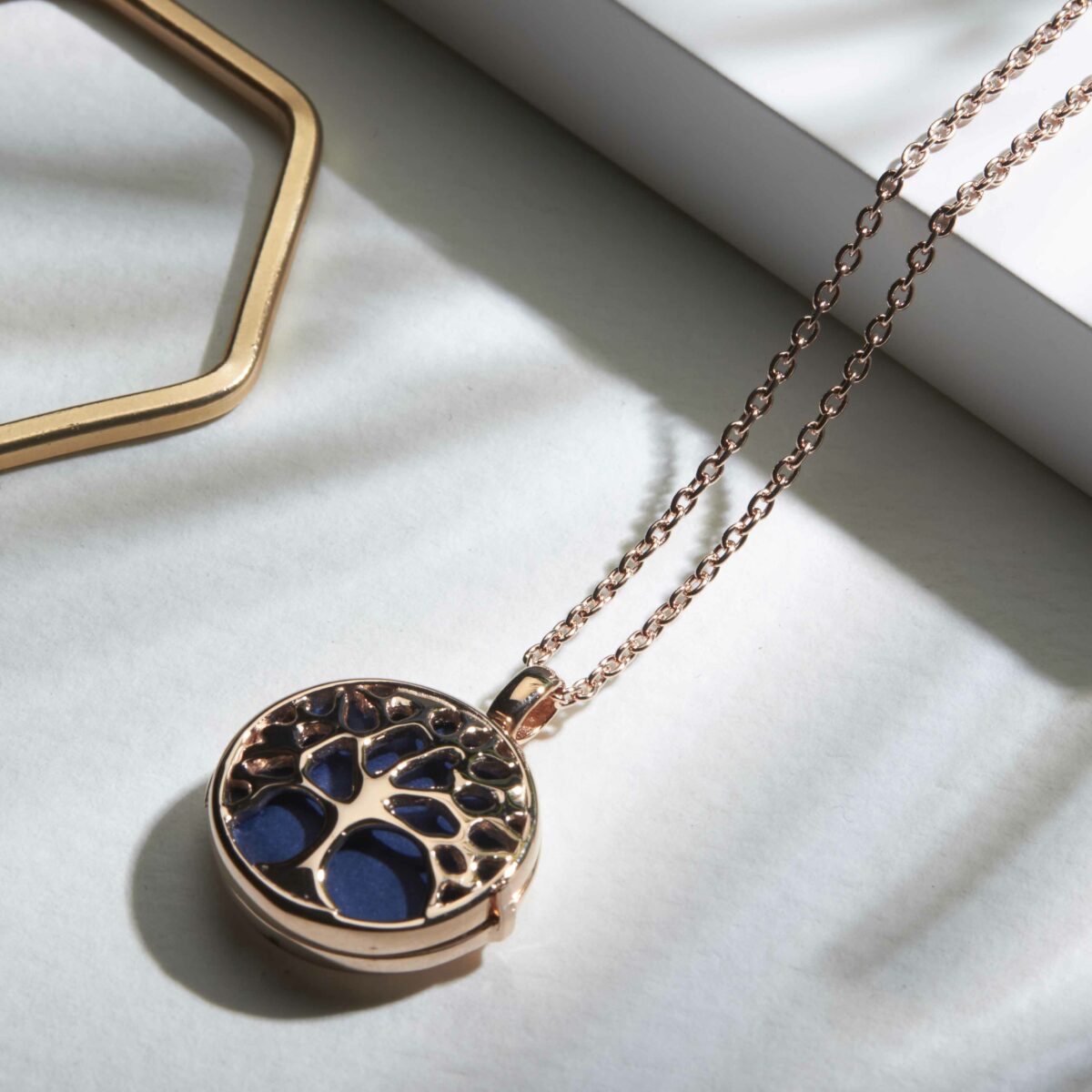 Tree of Life Rose Gold Locket Engraved For Her UK | Engravers Guild