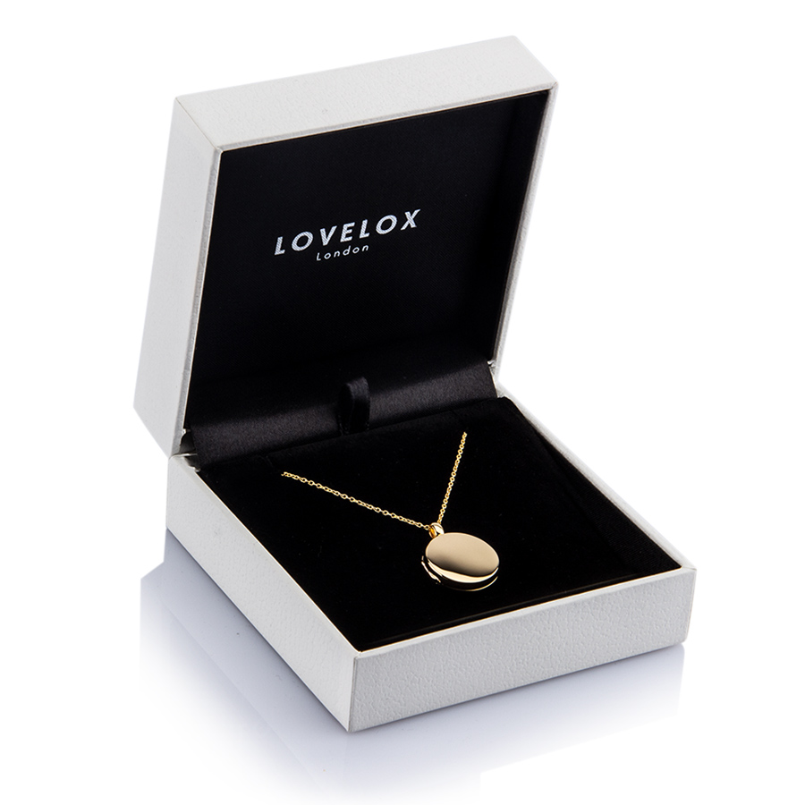 Round Personalised Gold Locket Engraved For Her UK | Engravers Guild