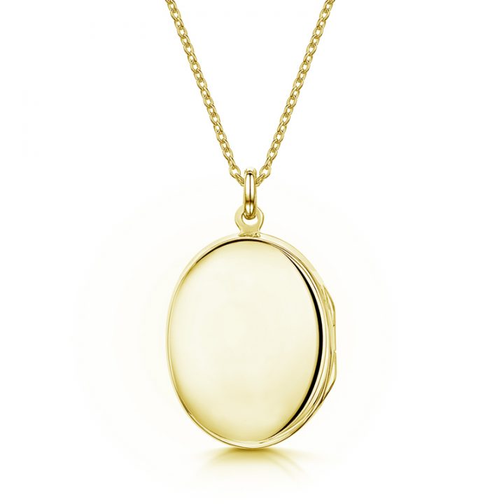 Large Oval Gold Locket Engraved For Her | Engravers Guild