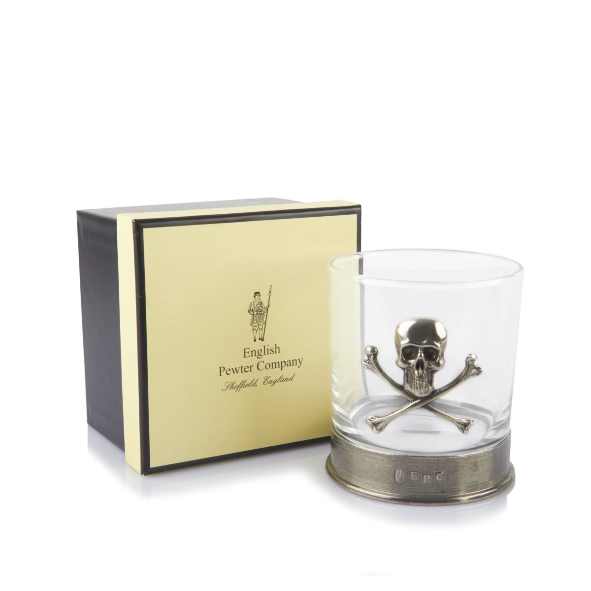 Personalised Skull and Cross Bones Whiskey Glass| Engravers Guild