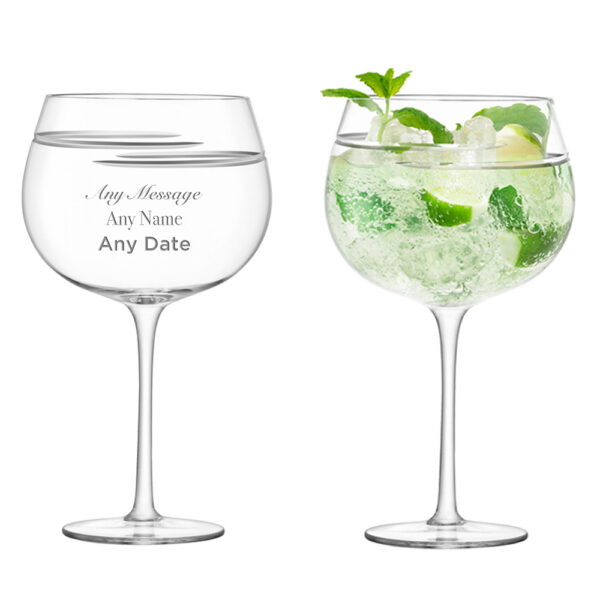 Personalised Gin Glasses Engraved UK | Engravers Guild