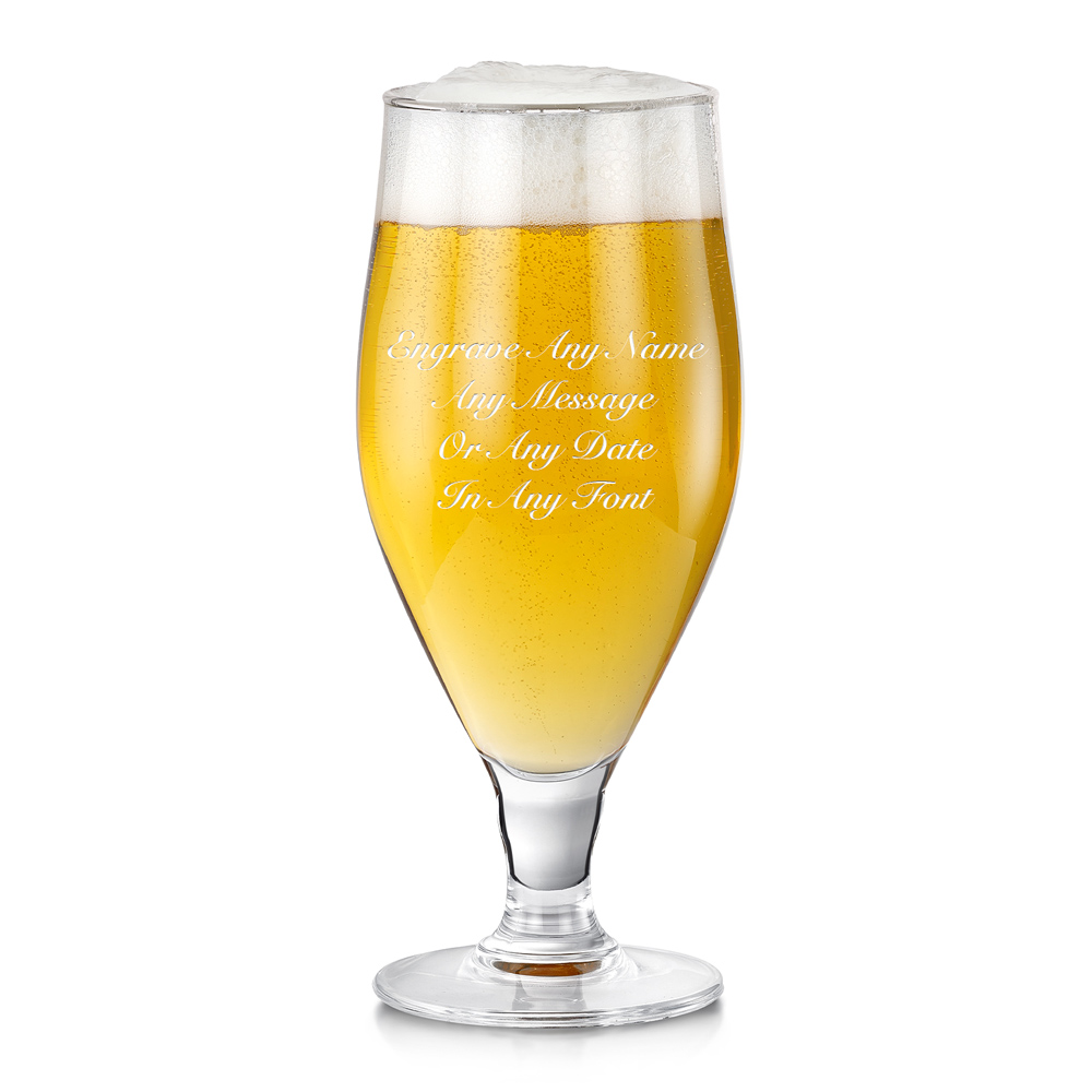 Cervoise Stemmed Beer Glass Engraved Engravers Guild