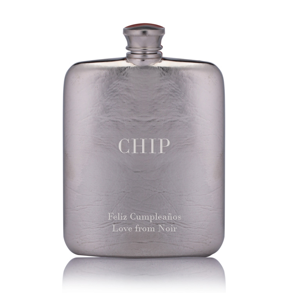 Royal Selangor Pewter Presentation Hip Flask | Engravers Guild
