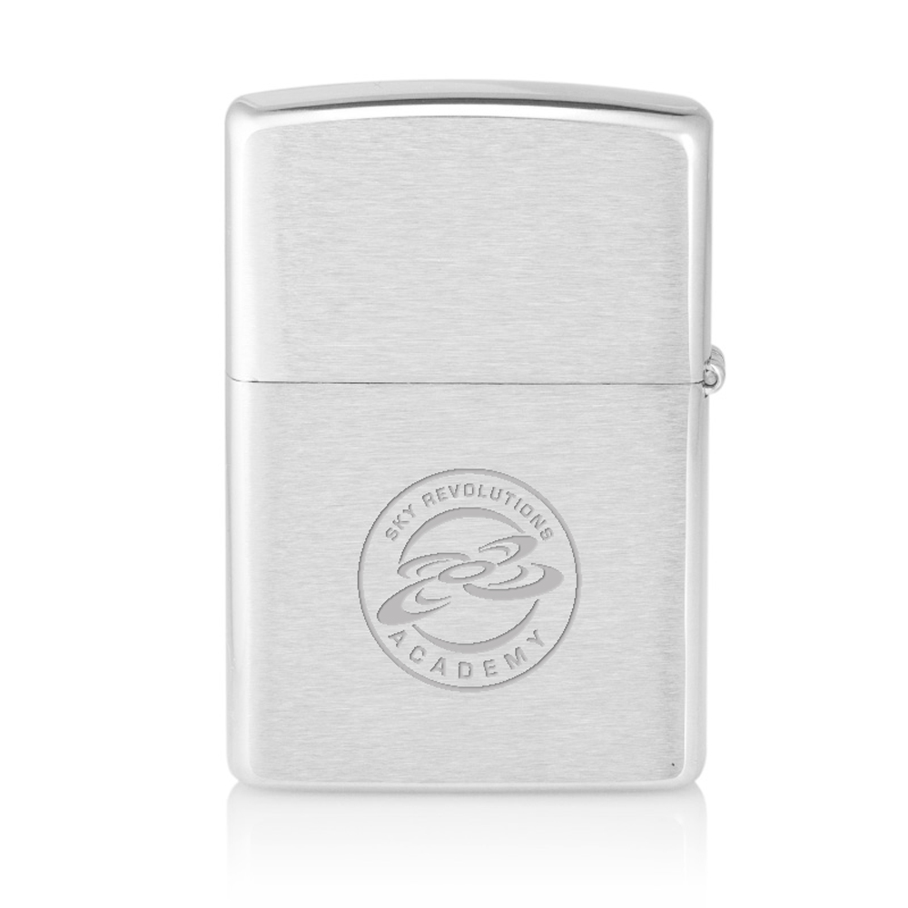 Brushed Chrome Personalised Zippo Lighter For Him UK | Engravers Guild