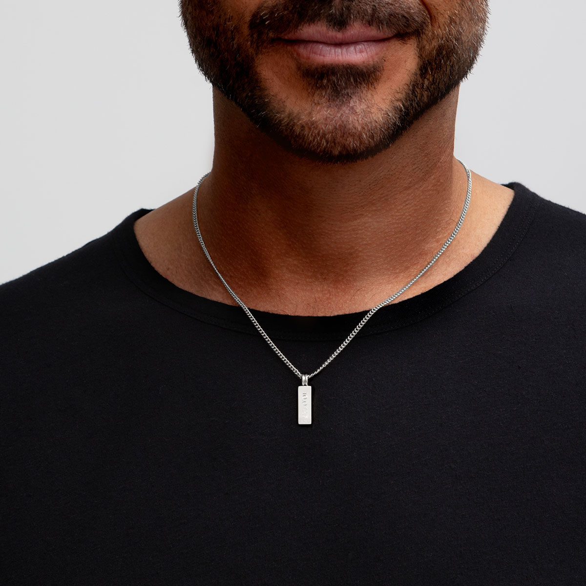 Tag Men’s Necklace Stainless Steel | Engravers Guild