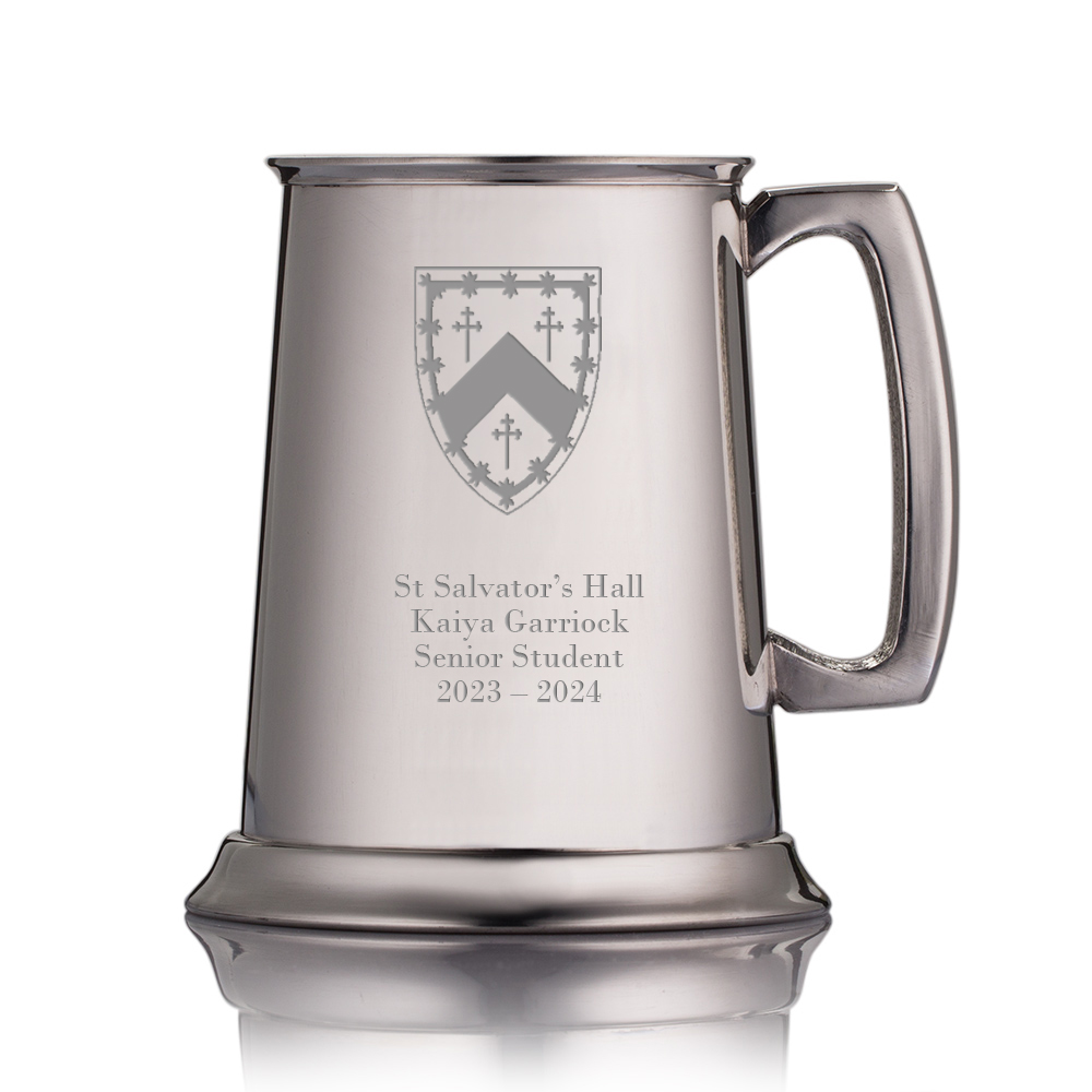 Plain Pewter Personalised Tankard Engraved | Engravers Guild of London