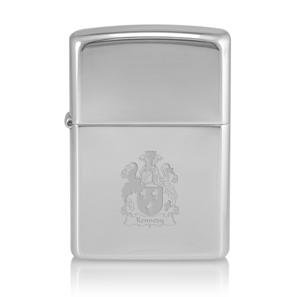 Brushed Chrome Personalised Zippo Lighter For Him UK | Engravers Guild