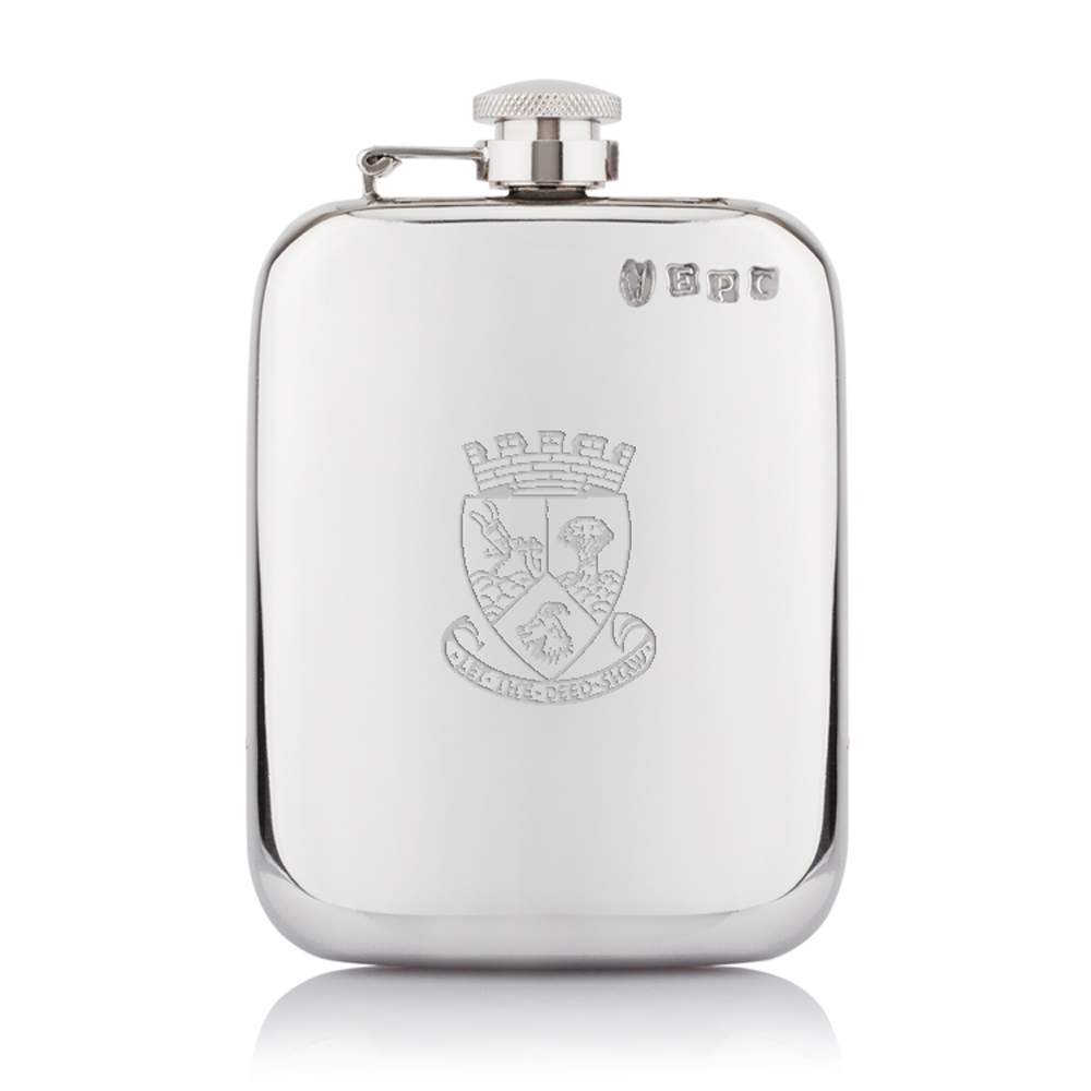 Pewter Hip Flask 6oz Personalised & Engraved For Him | Engravers Guild