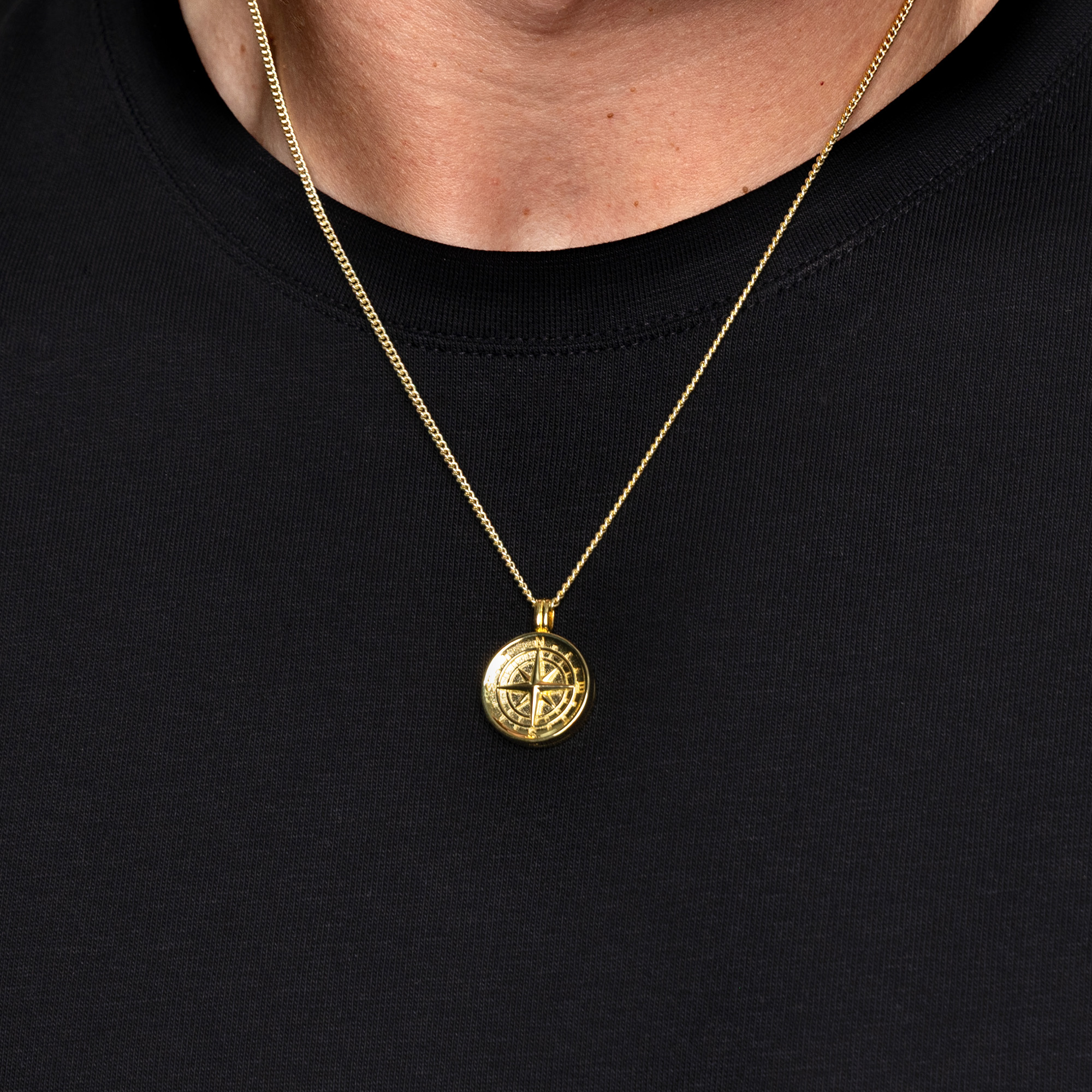 Compass Locket - Gold | Engravers Guild